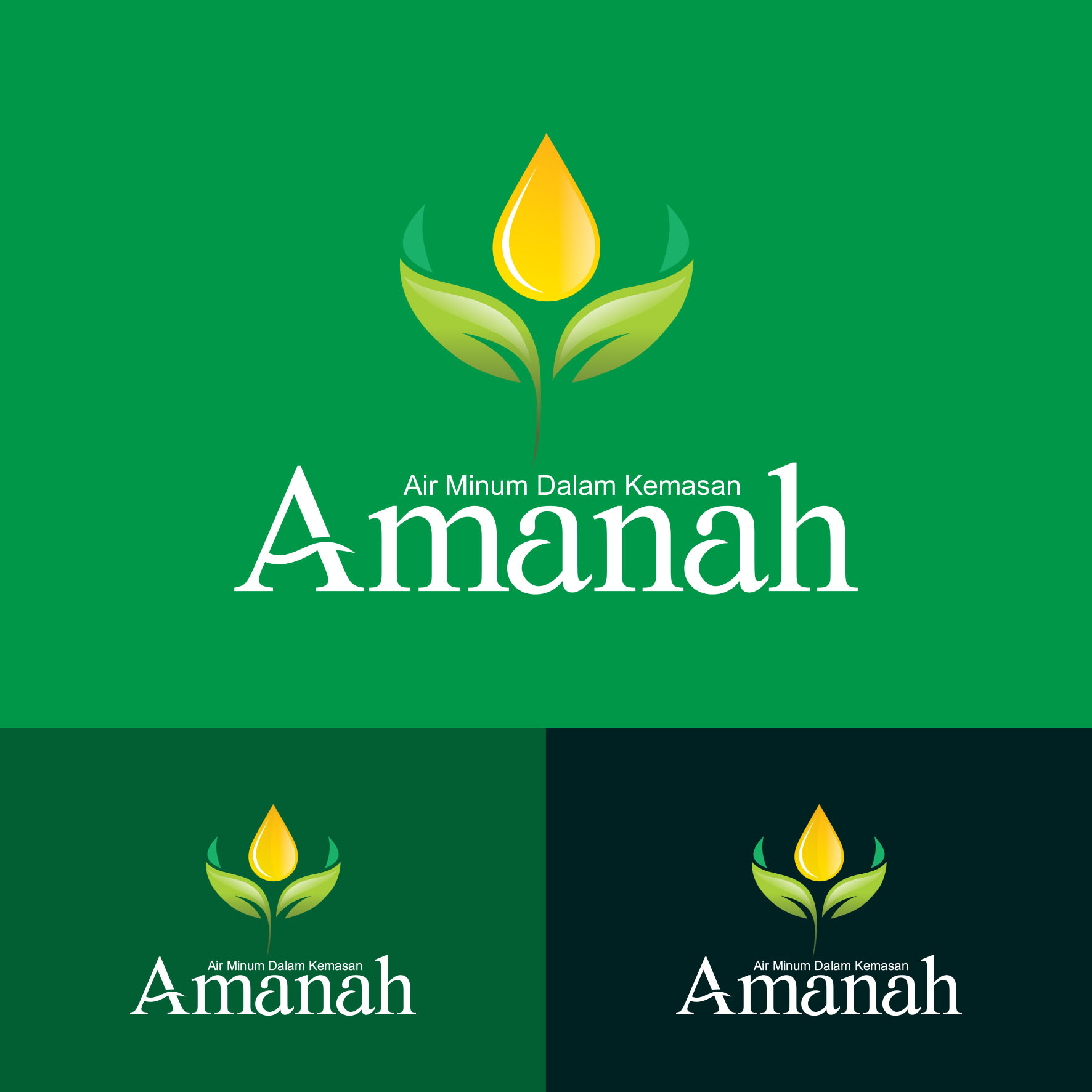 LOGO AIR MINUM AMANAH – TEMPLATE COREL